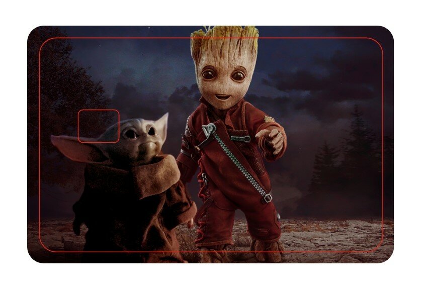 Наклейка на банковскую карту, стикер на карту, мемы, приколы, комиксы, стильная наклейка, Марвел, Стражи Галактики