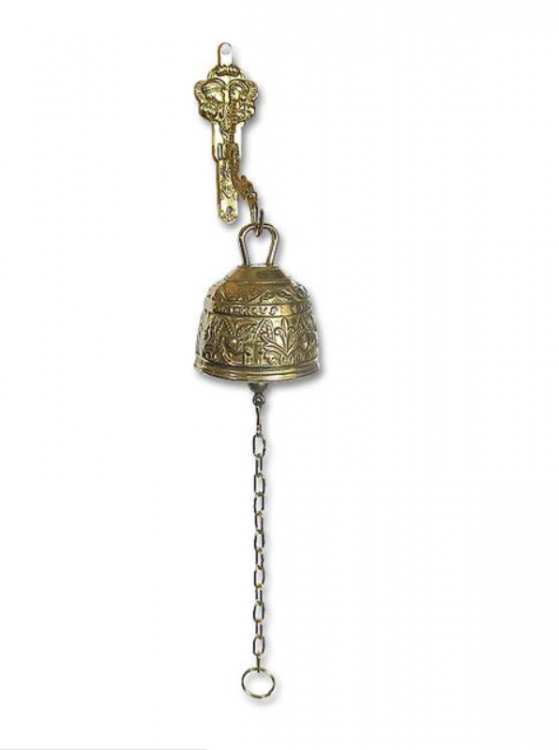 Колокольчик придверный Alberti Livio "Библейский сюжет"(полир. бронза) d.9см