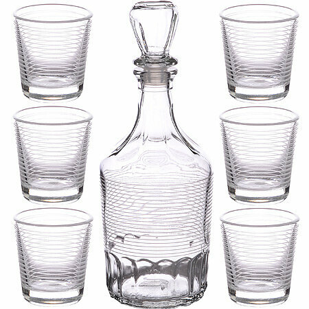 Набор для вина 7пр. Спираль графин+6 стаканов 1230-Г KSMB-1230-Г2