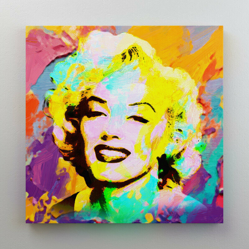 Интерьерная картина на холсте "Мерлин Монро" размер 60x60 см