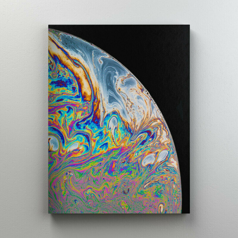 Интерьерная картина на холсте "Разводы на мыльном пузыре" размер 22x30 см