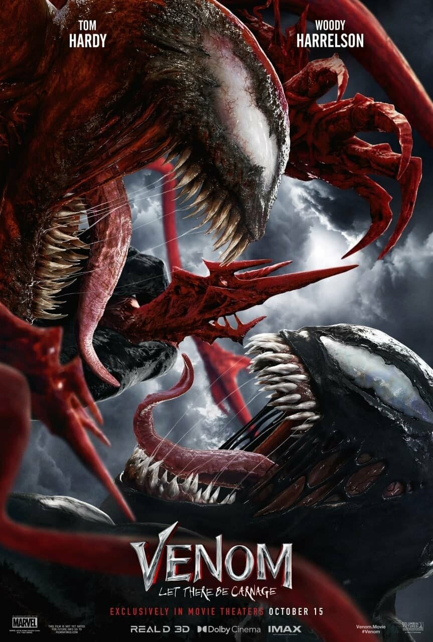 Плакат, постер Веном 2 (Venom: Let There Be Carnage, 2021г) на бумаге, размер 21х30см
