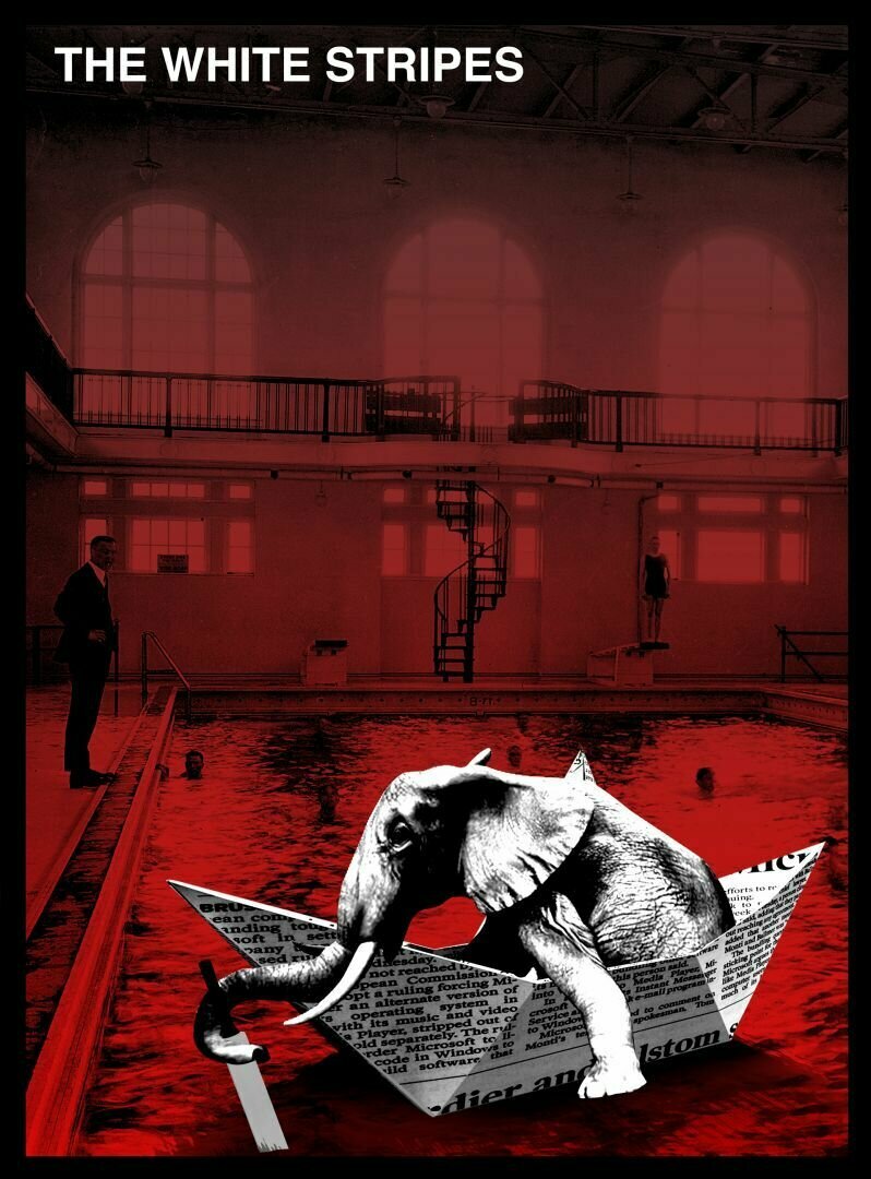 Плакат, постер White Stripes. Вайт Страйпс на бумаге, размер 42х60см