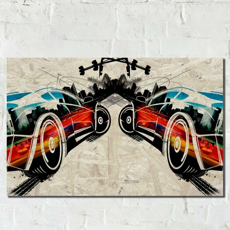Картина интерьерная на рельефной доске, рисунок ОСП игра Burnout Paradise Remastered - 11453