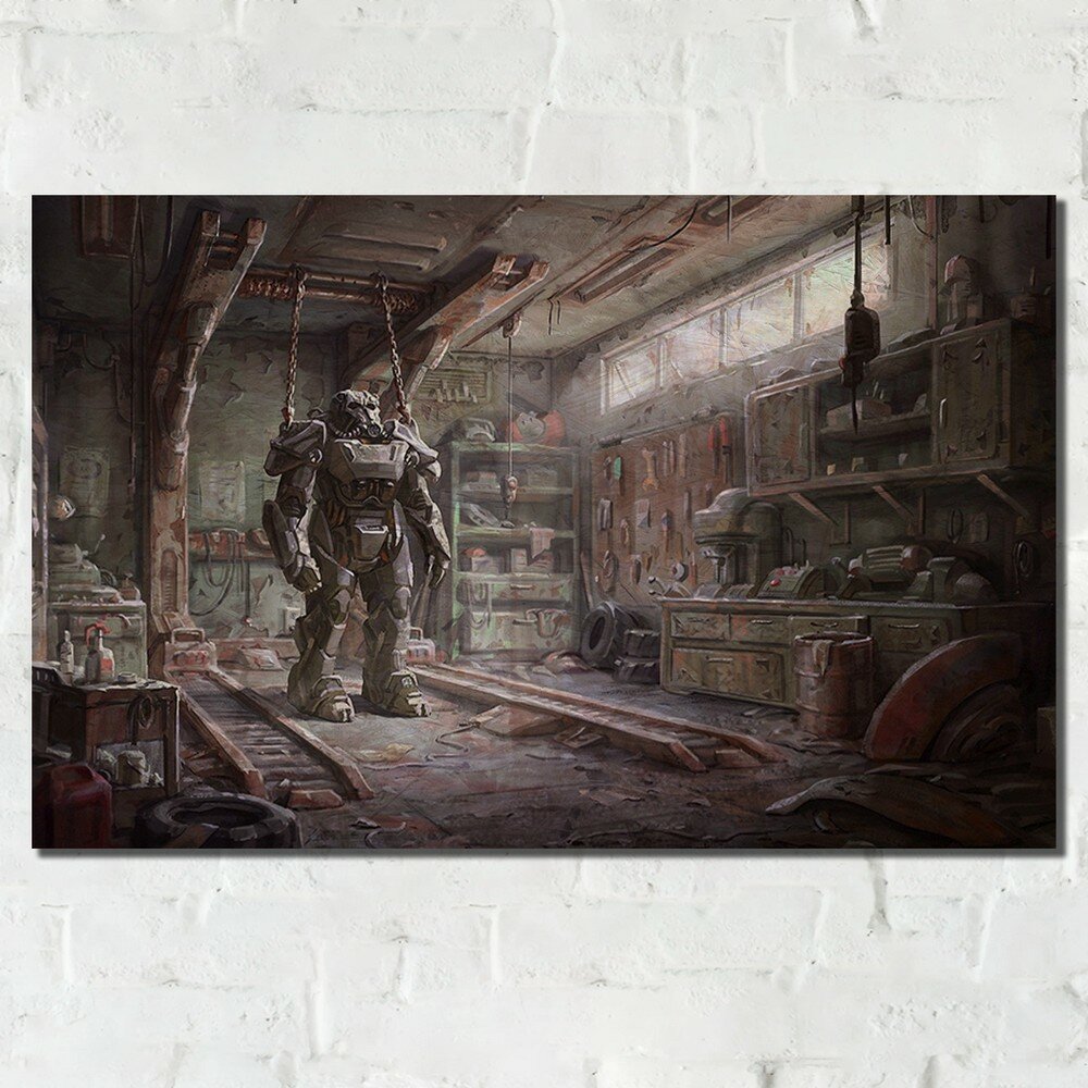 Картина интерьерная на рельефной доске ОСП Игры Fallout 4 - 14176
