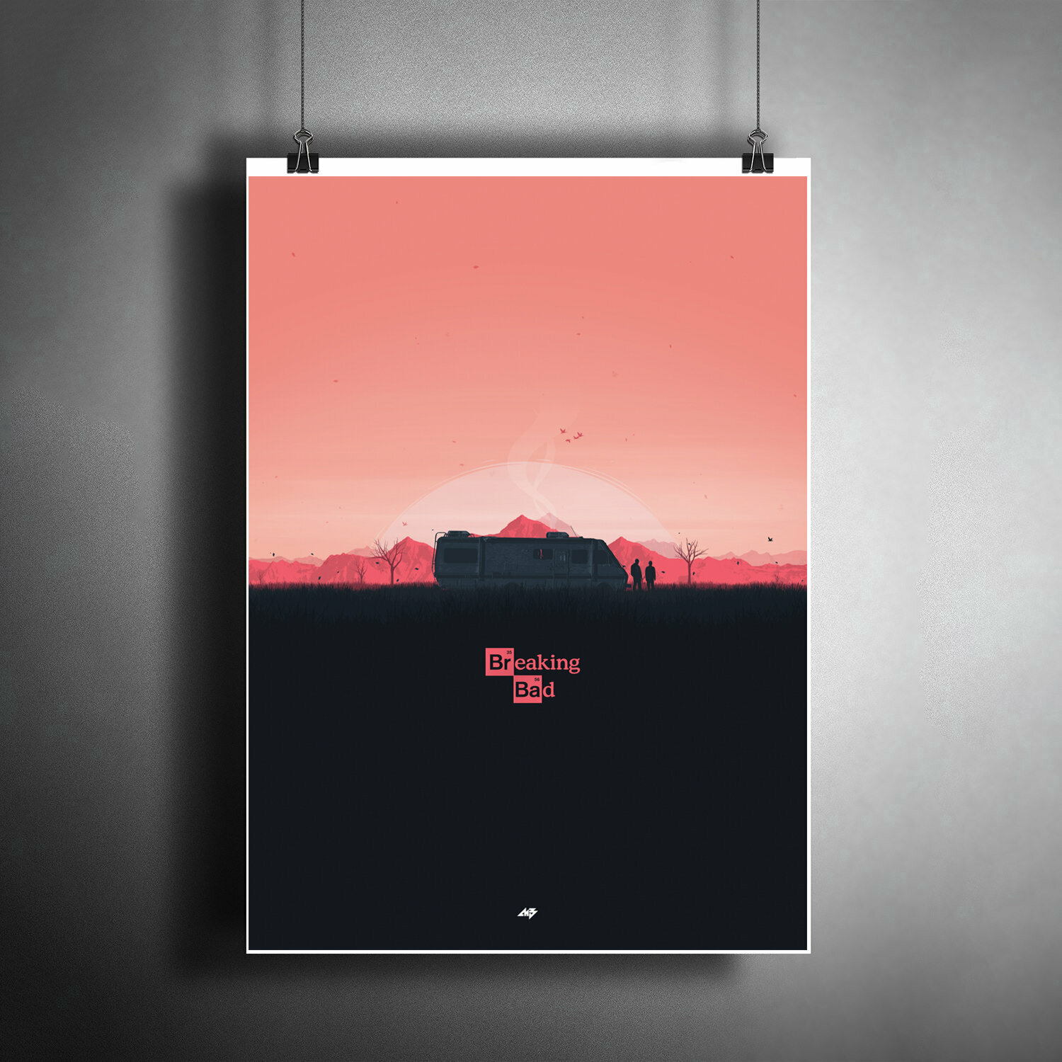 Постер плакат для интерьера "Сериал: Во все тяжкие. Breaking Bad. Уолтер Уайт. Джесси Пинкман" / A3 (297 x 420 мм)