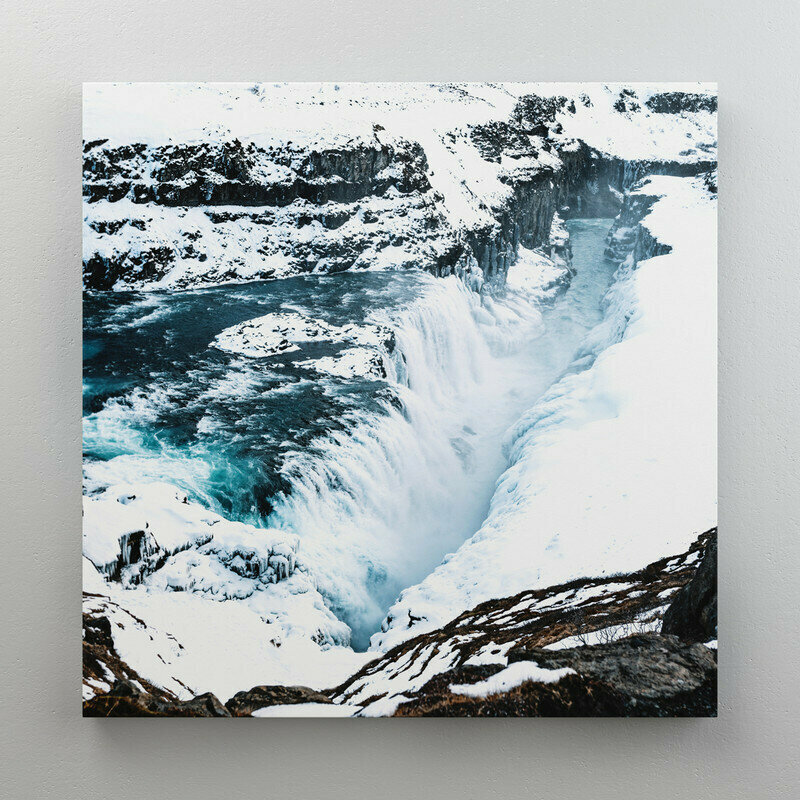 Интерьерная картина на холсте "Трещина в океане", размер 25x25 см