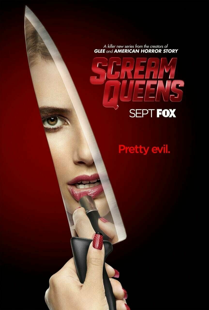 Плакат, постер Королевы крика (Scream Queens 2015-2016г) на бумаге, размер 21х30см