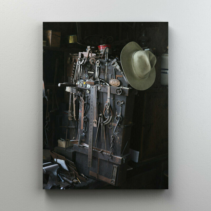 Интерьерная картина на холсте "Старая кузня", размер 22x30 см