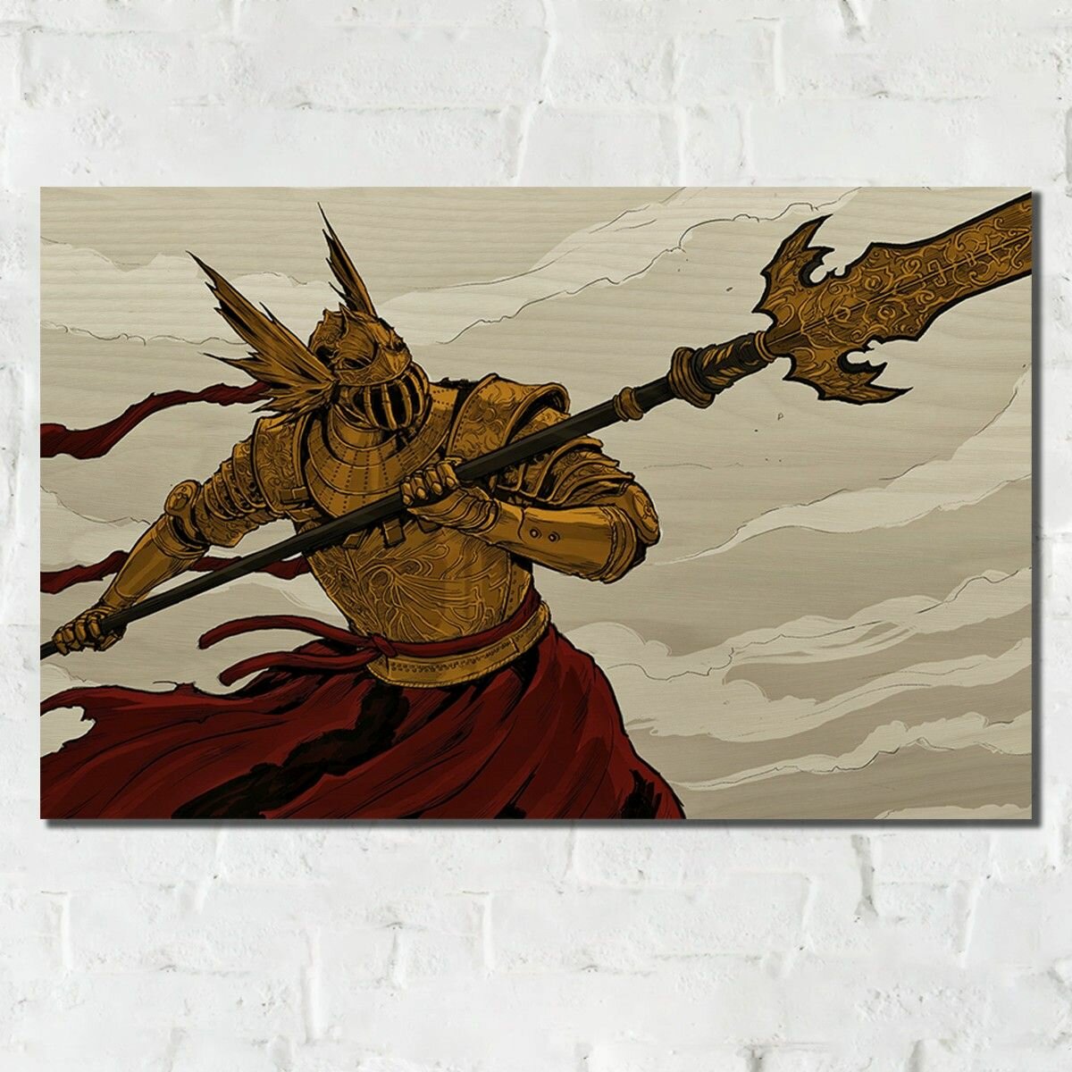 Картина интерьерная на дереве The Elden Ring Элден Ринг, Рпг, Фэнтези, Дарк Соулс - 14221