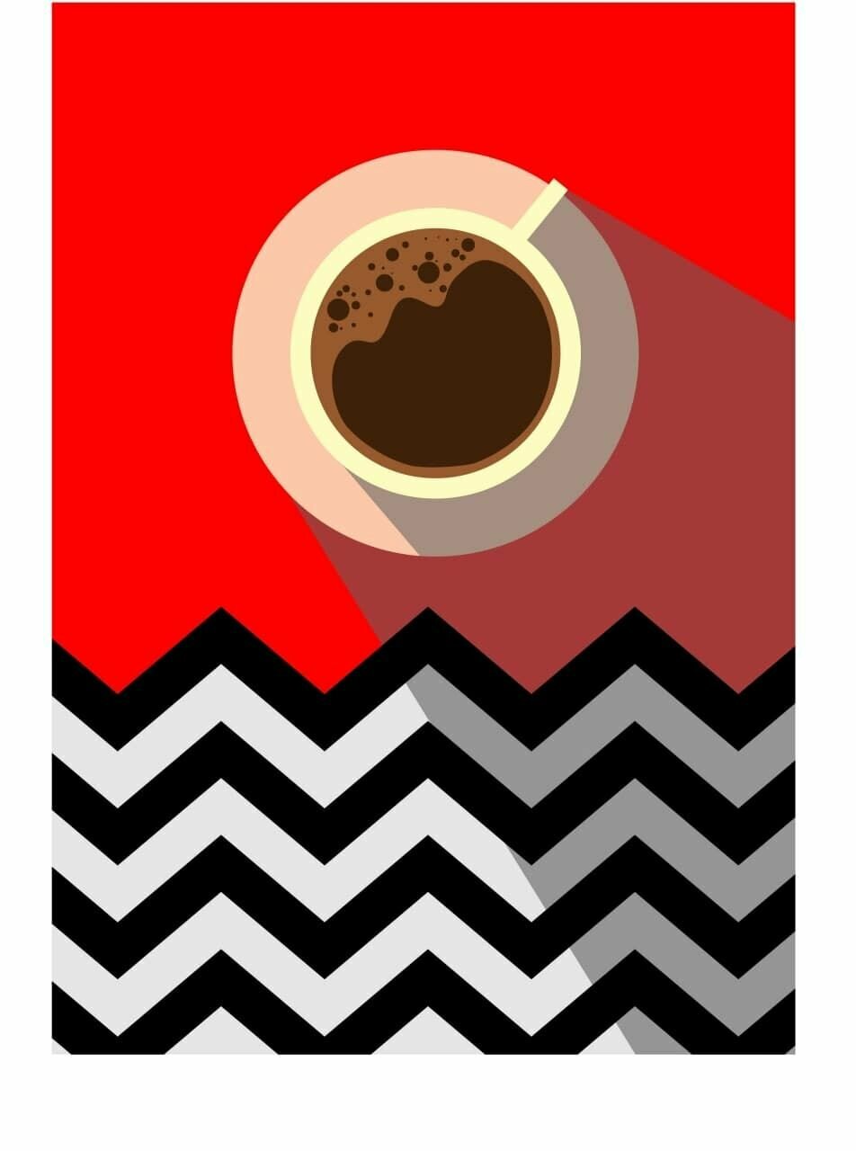 Плакат, постер Твин Пикс (Twin Peaks, сериал,1990-2017) на бумаге, размер 21х30см