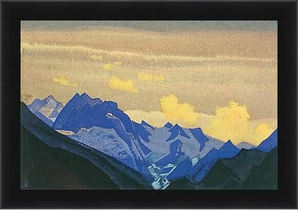 Плакат, постер Ледники Гималаев. Рерих Николай на бумаге, размер 21х30см