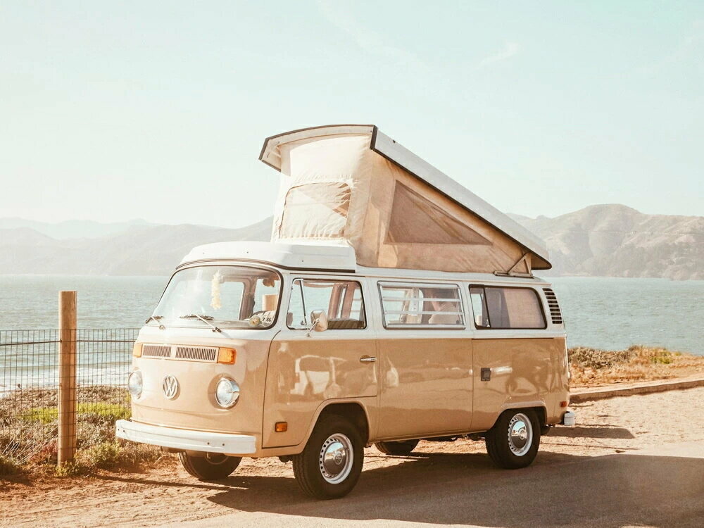 Плакат, постер Volkswagen Retro VW T1, Фольксваген на холсте, размер 21х30см