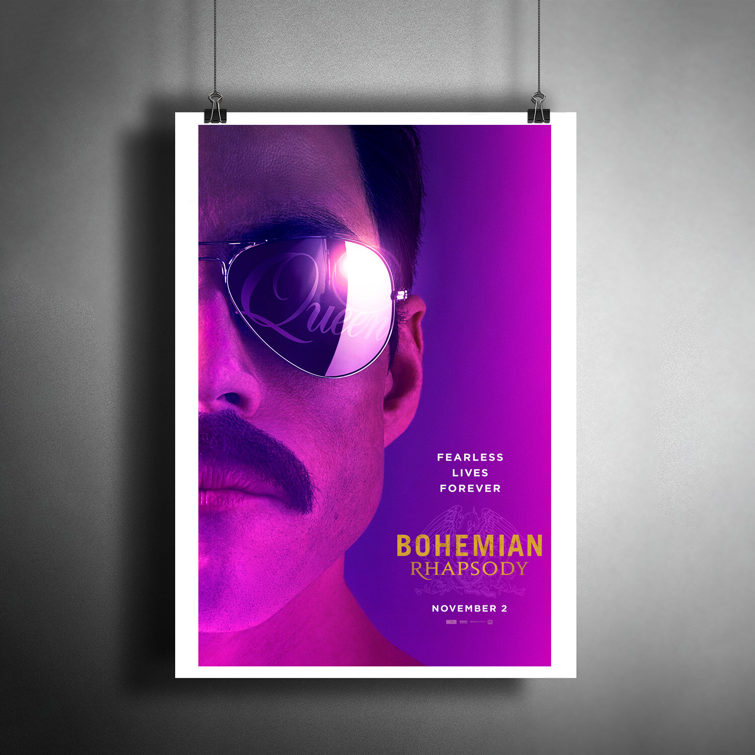 Постер плакат для интерьера "Фильм: Богемская рапсодия. Рок-группа Queen. Фредди Меркьюри"/ A3 (297 x 420 мм)