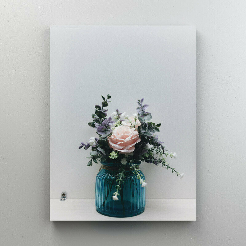 Интерьерная картина на холсте "Букет цветов в сканди стиле" размер 22x30 см