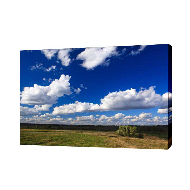 Картина на холсте Степь и облака, 50х70 см