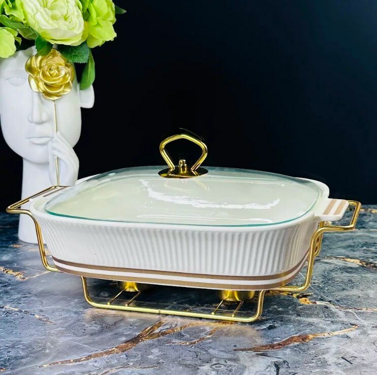 Сервировочный мармит 33см. на подставке 133-283 118-133-283