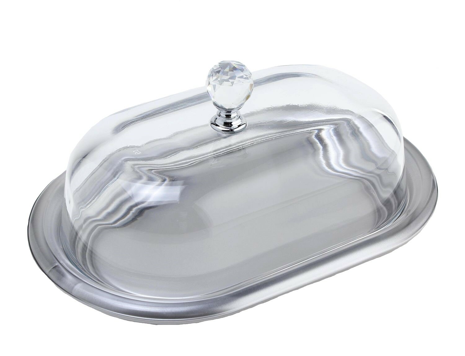 Масленка овальная с крышкой 198мм*131мм п/у