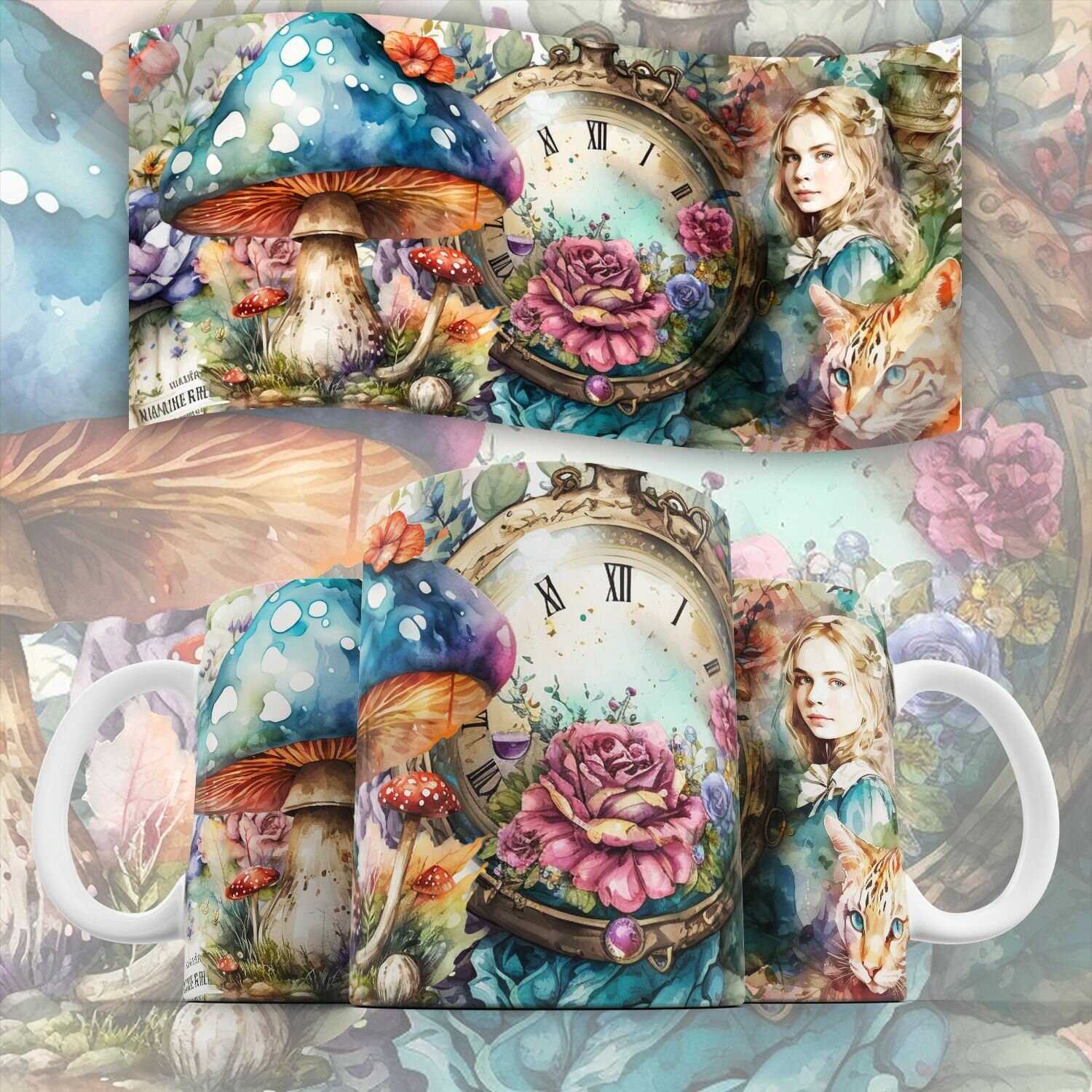 Кружка "Алиса в стране чудес" Forte Print 330мл