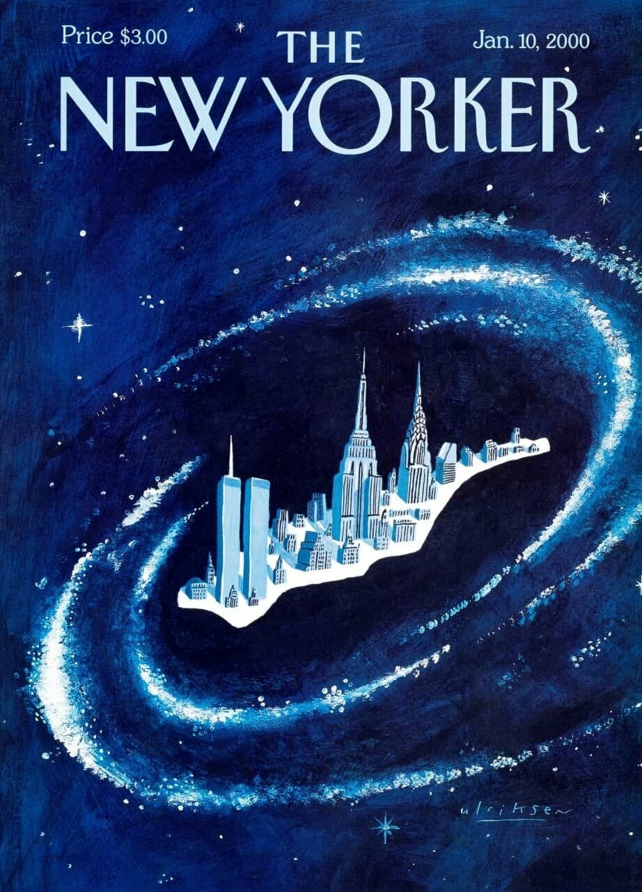 Плакат, постер The New Yorker (Jan.10, 2000), обложка журнала на бумаге, размер 30х42см