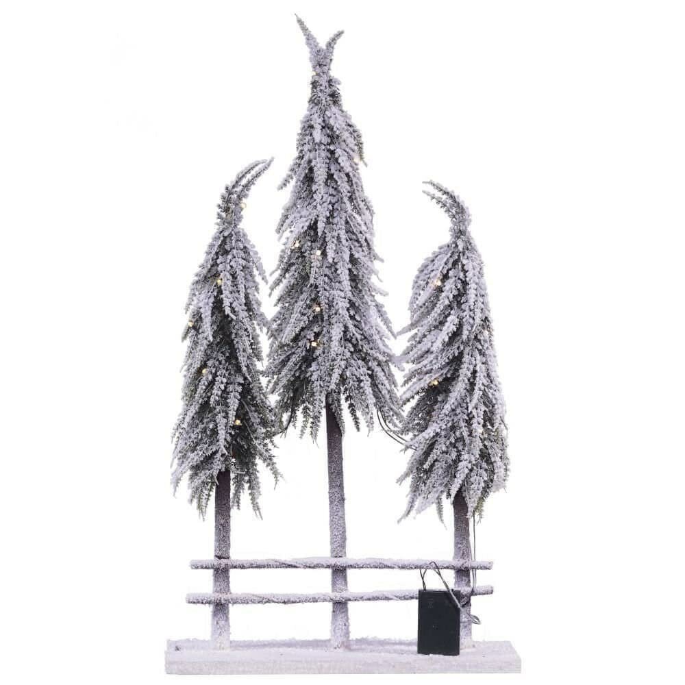 Изделие декоративное "Елки" с подсветкой, L=42 W=11 H=76 см (3хАА, не прилаг)