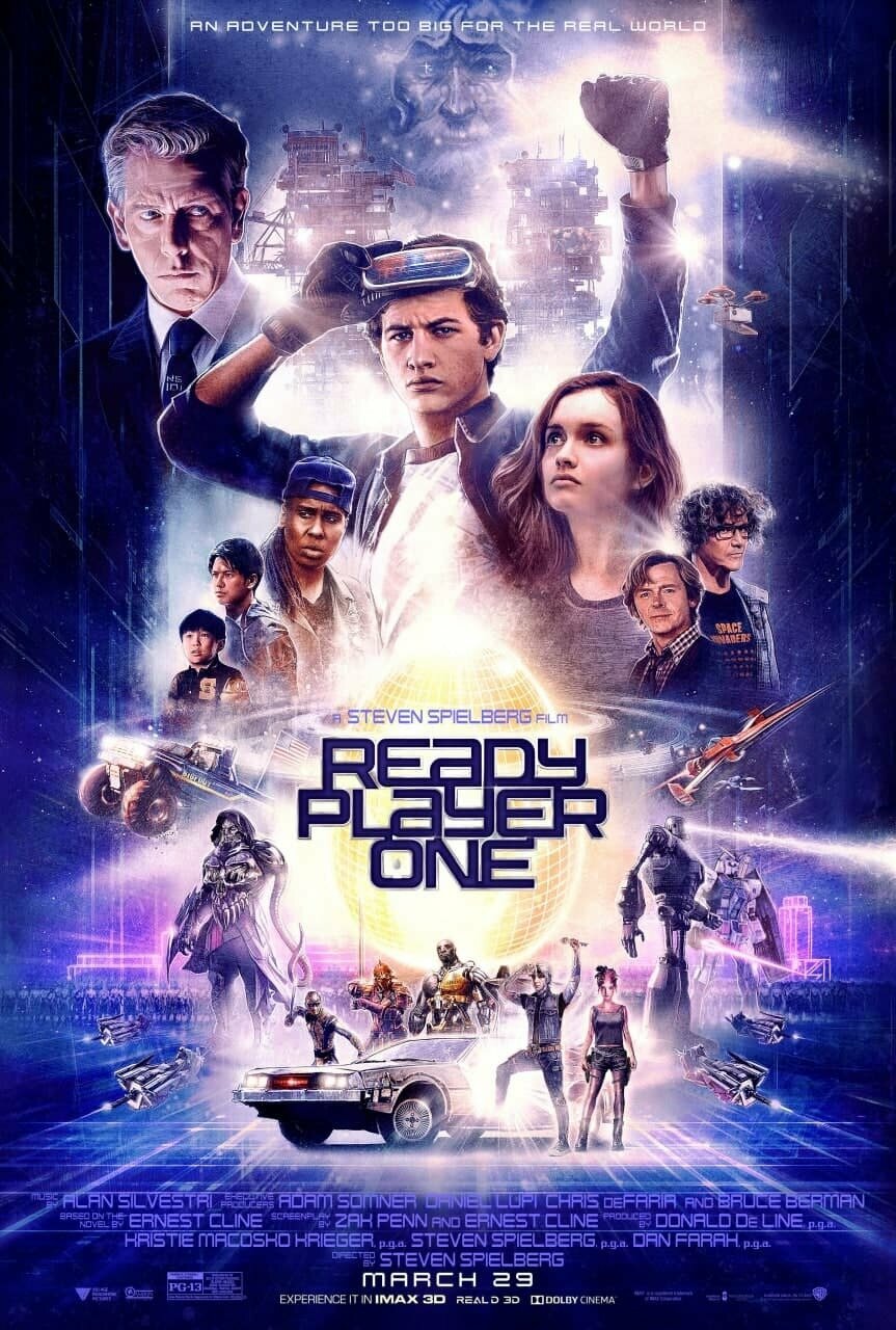 Плакат, постер Первому игроку приготовиться (Ready Player One, 2018г) на бумаге, размер 21х30см