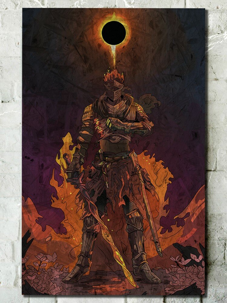 Картина интерьерная на рельефной доске ОСП Игры Dark Souls 3 - 14140