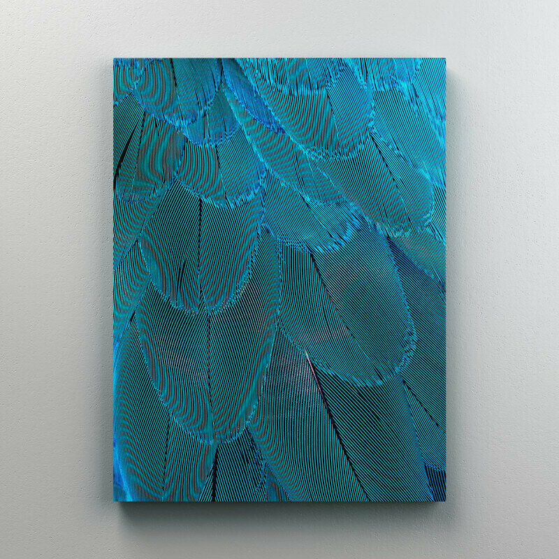 Интерьерная картина на холсте "Голубые перья", размер 45x60 см