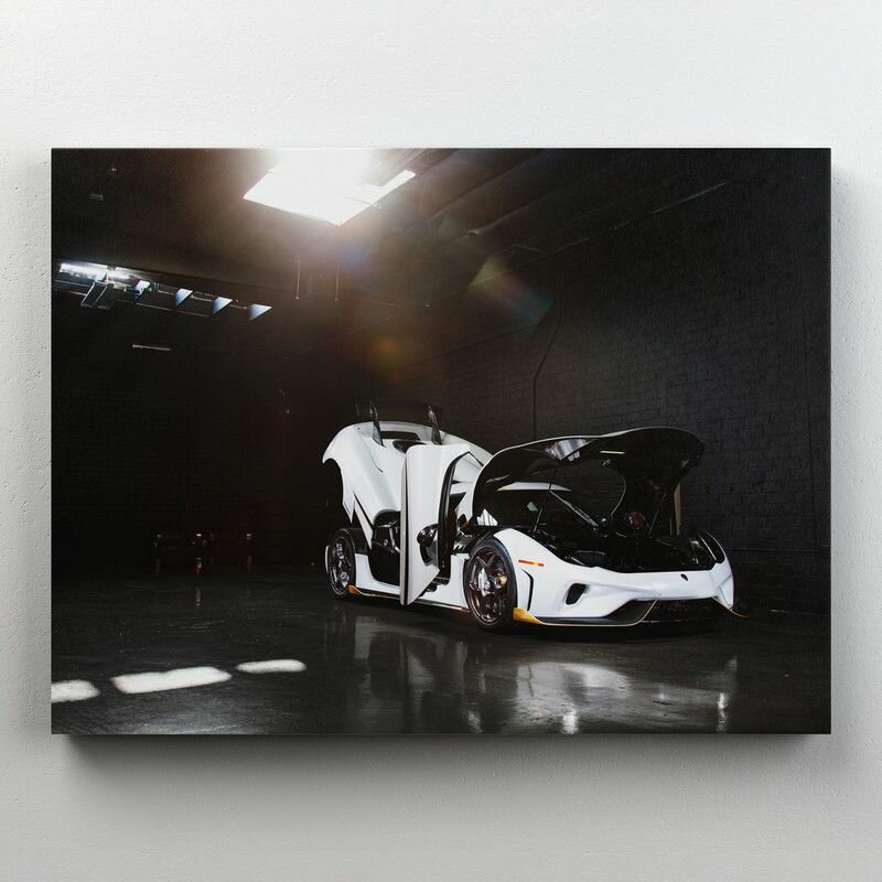 Интерьерная картина на холсте "Koenigsegg Jesko - один из самых быстрых автомобилей" размер 60x45 см