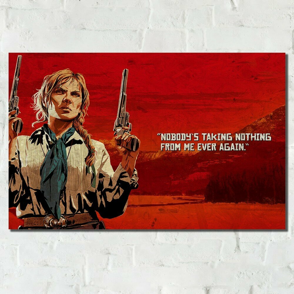 Картина интерьерная на рельефной доске ОСП Игры Red Dead Redemption 2 - 14128