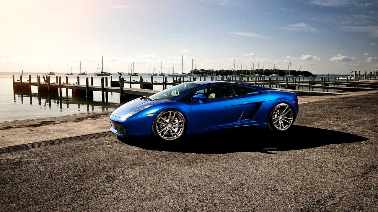 Картина на холсте 60x110 LinxOne "Lamborghini ламборджини галлардо" интерьерная для дома / на стену / на кухню / с подрамником