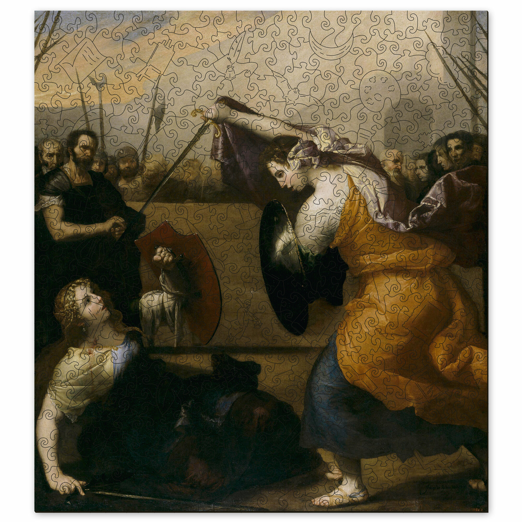 Деревянные пазлы для взрослых и детей/Женская дуэль/головоломка-игра/подарочный набор