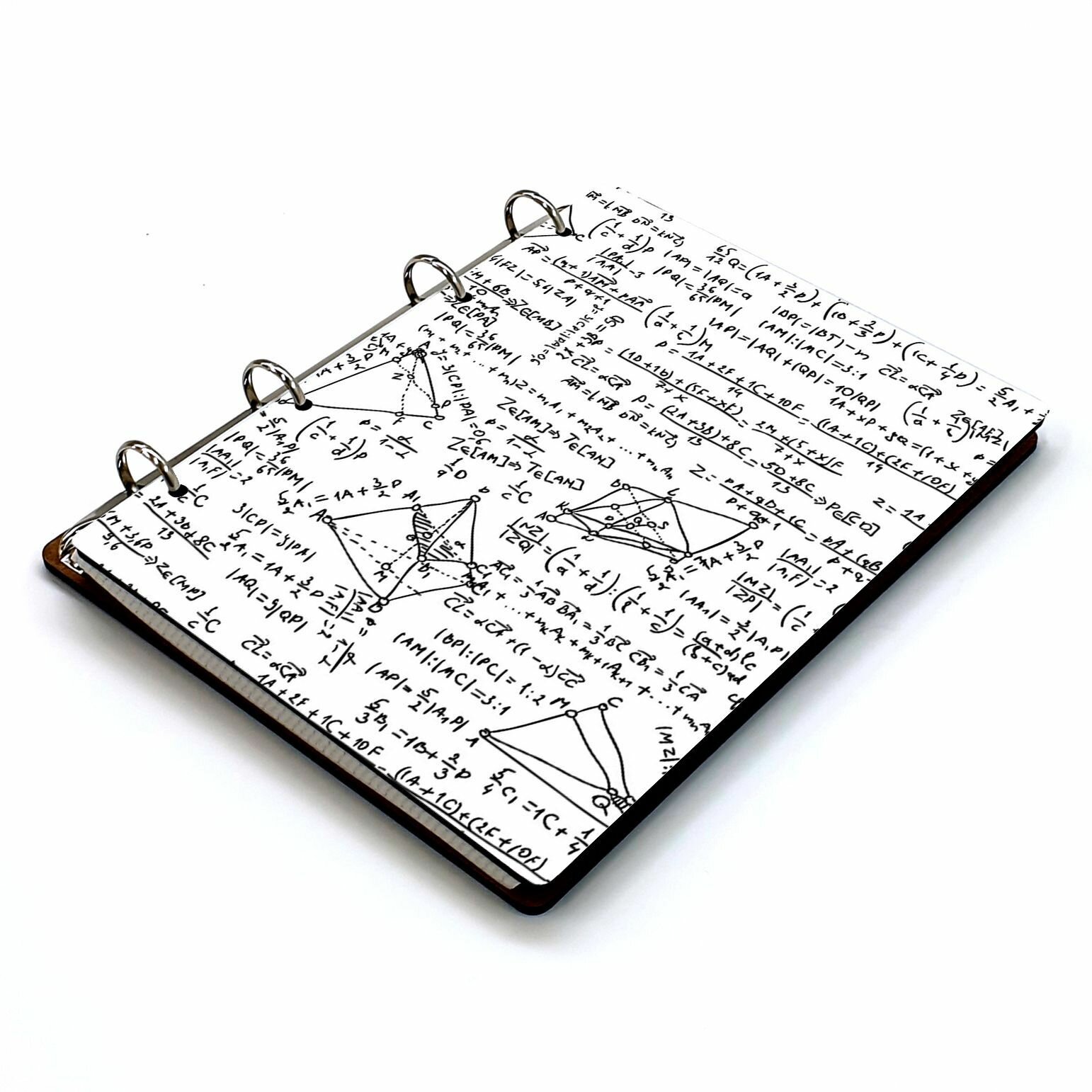 Блокнот A5 деревянный, сменный блок #huskydom Высшая математика. Черновик 1021800