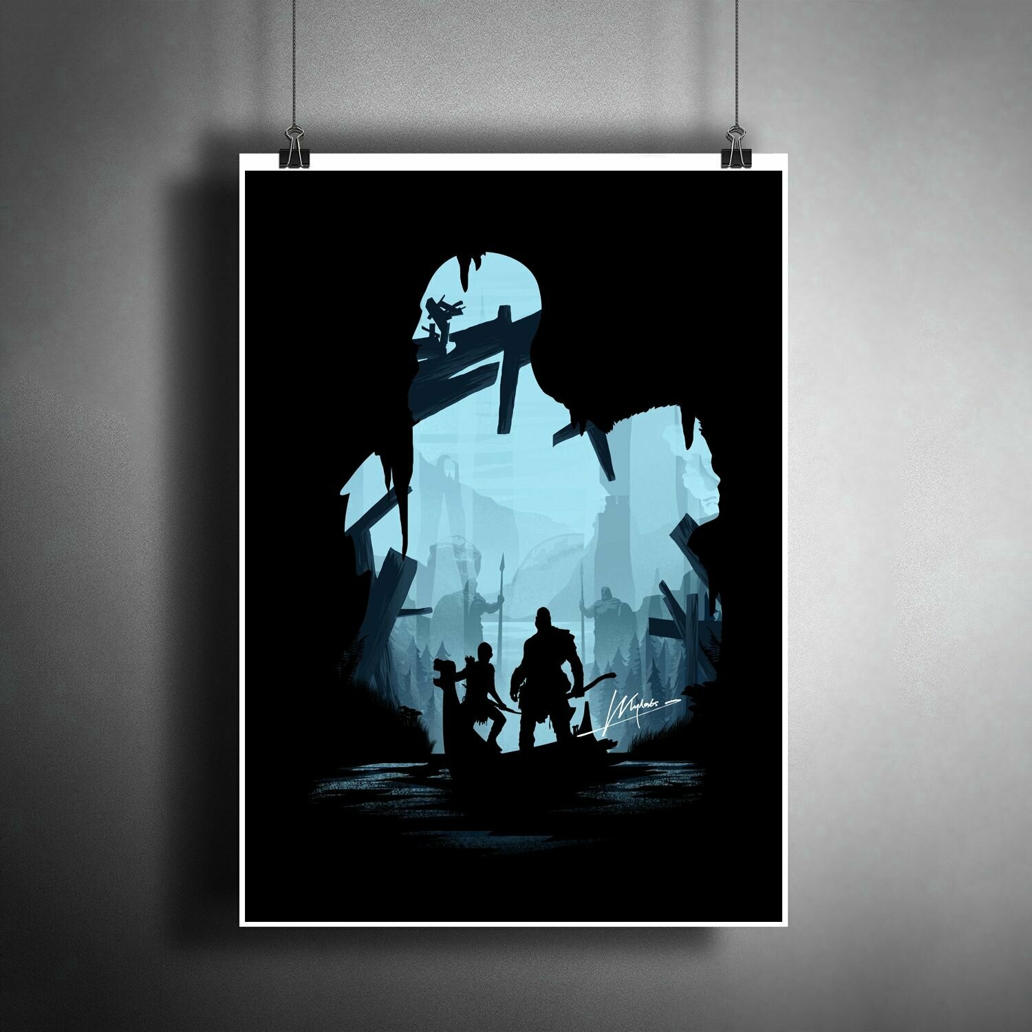 Постер плакат для интерьера "Компьютерная игра: God of War. Игра Бог Войны. PlayStation 4" / A3 (297 x 420 мм)