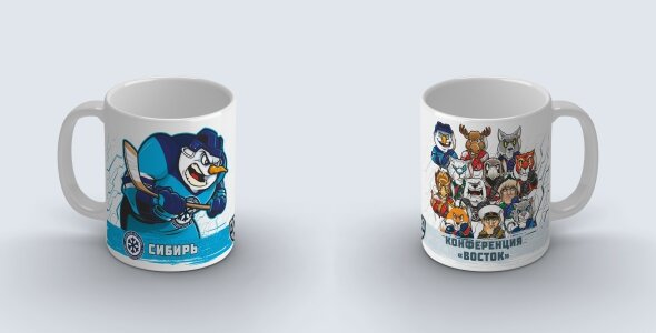 Кружка "KHL OFFICIAL" (Восток - ХК Сибирь Сезон 2021-22) (Светлый)