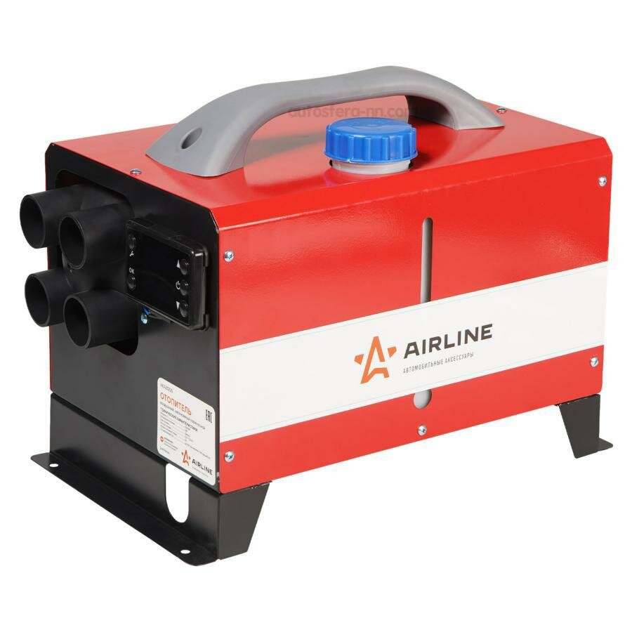 AIRLINE AEAZ005 Отопитель воздушный автономный переносной 12В 5000Вт дизель металл. корпус (квадратный) (AEAZ005)
