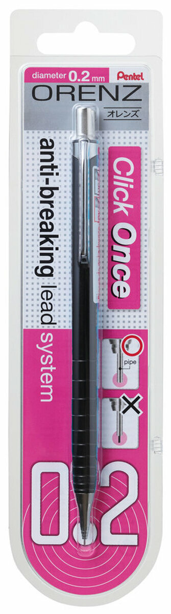 "Pentel" Карандаш автоматич. профессиональный ORENZ в блистере 0.2 мм в блистере XPP502-AX