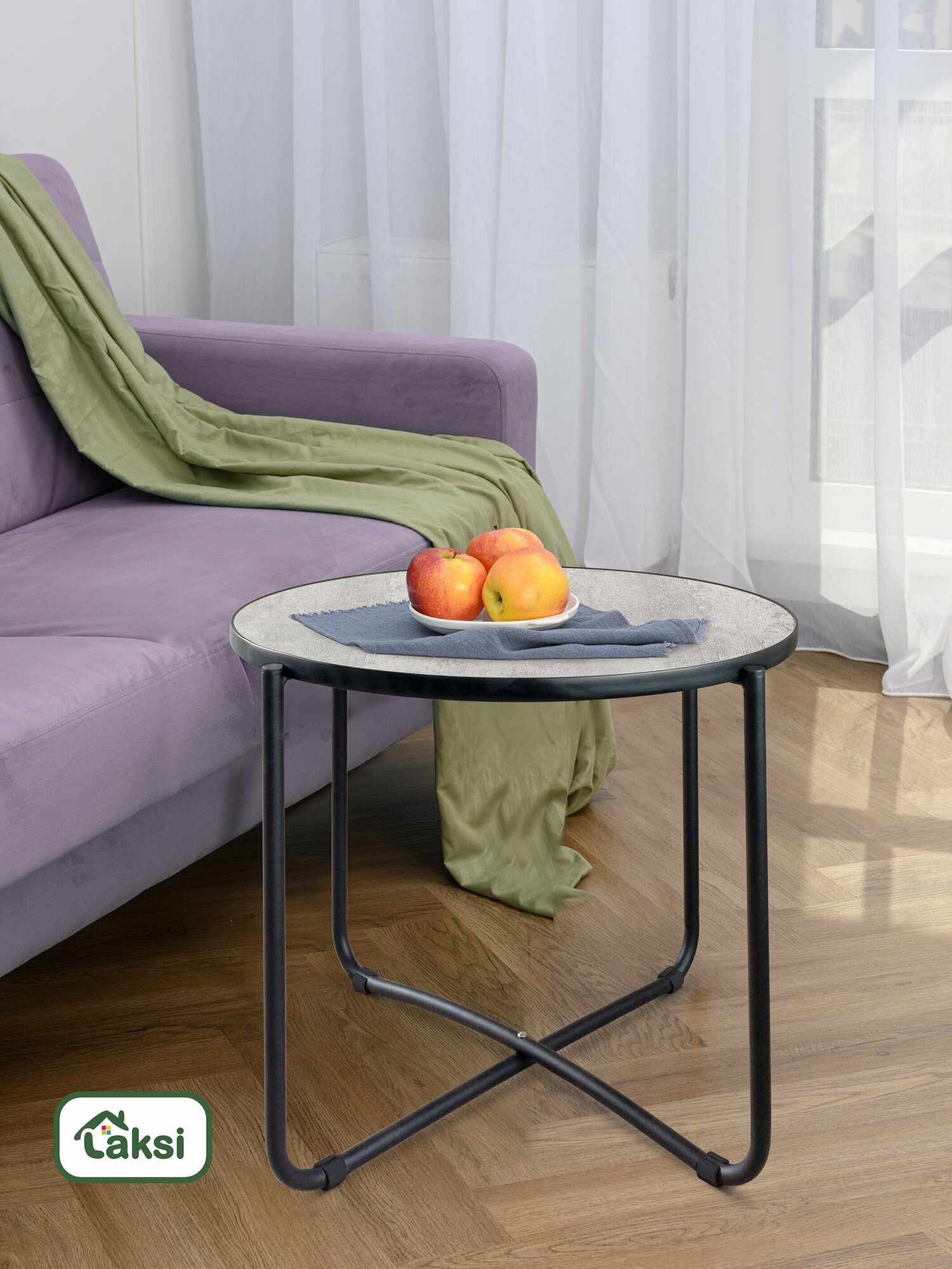 Стол журнальный LAKSI баттен цемент