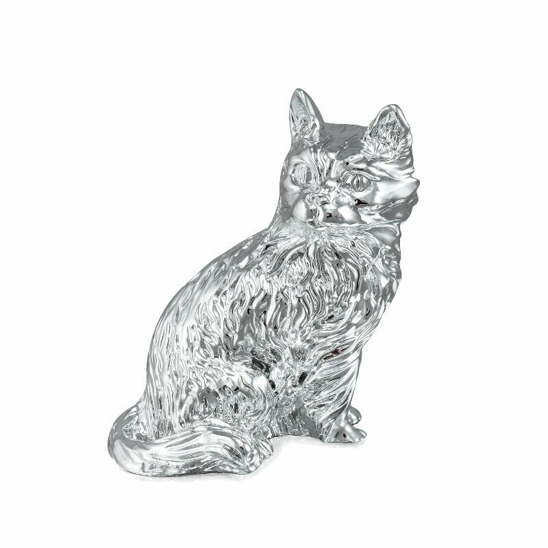 Статуэтка "Кот" / с серебрением / 7х10 см / Италия / Giovinart / 937