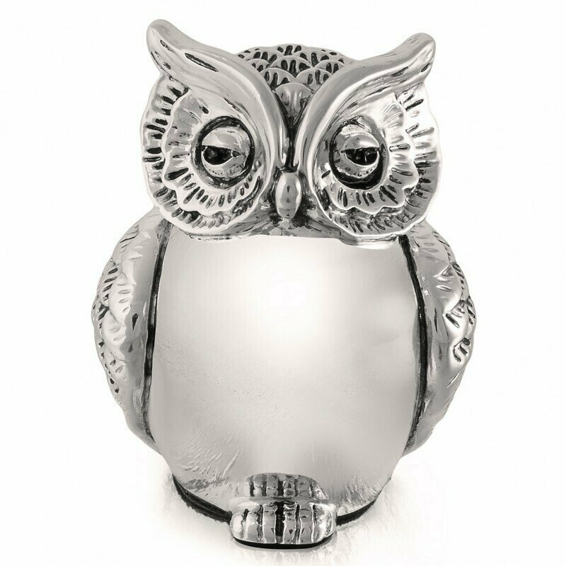 Статуэтка "Сова" / с серебрением / 7 см / Италия / DSA SILVER / 7052