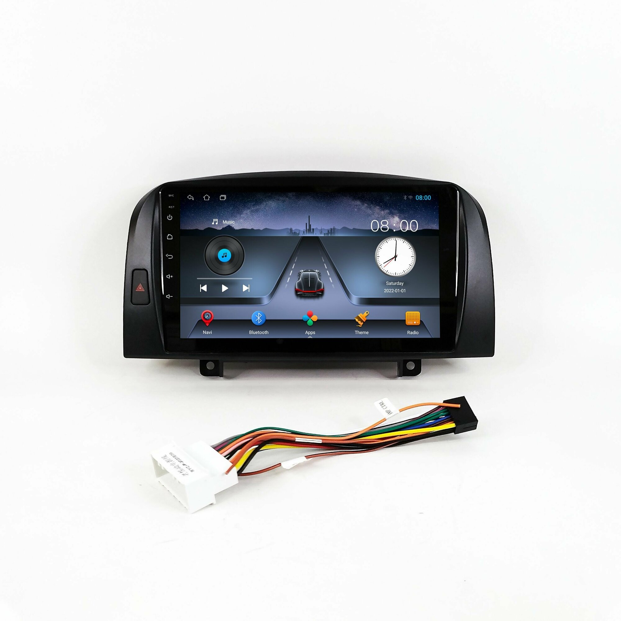 Магнитола Qled на Hyundai Sonata 5 NF 2007-2010 на верхнюю панель Android 1/32GB