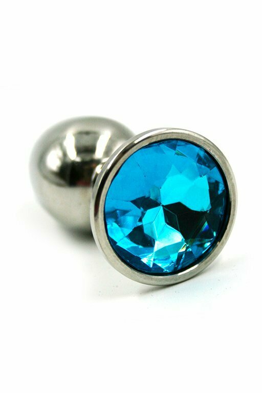 Анальная пробка из алюминия с кристаллом из стекла Kanikule