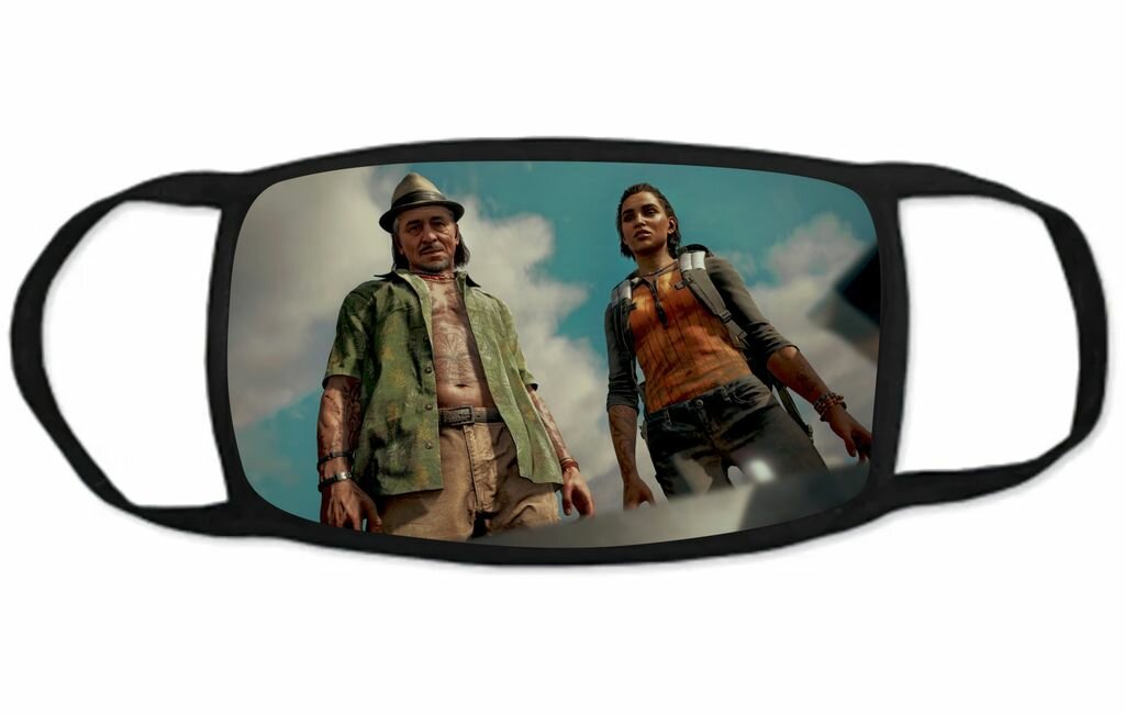 Маска защитная на лицо Far Cry, Фар Край №8, Взрослая - 20 на 12,5 см