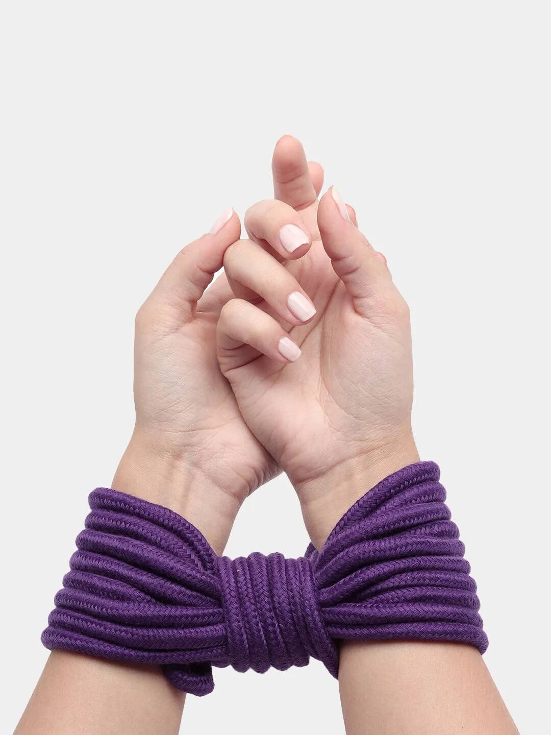 Веревка хлопковая для связывания и обездвиживания тела, рук, ног,5 м, джут БДСМ для шибари фиолетовый