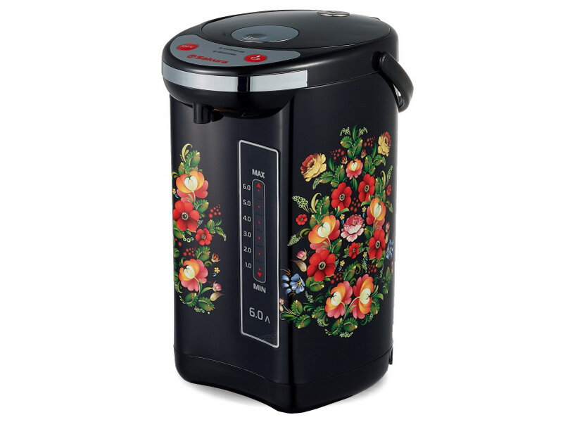 Термопот SAKURA SA-316BRF черный 'цветы'