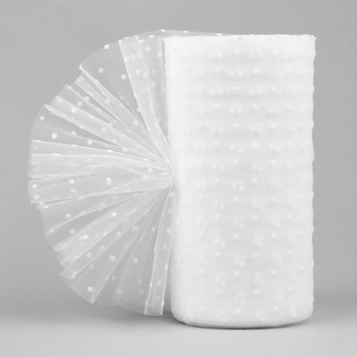 Фатин Горох , 15 см, 11 1 г/кв. м, 23 1 м, цвет белый №1