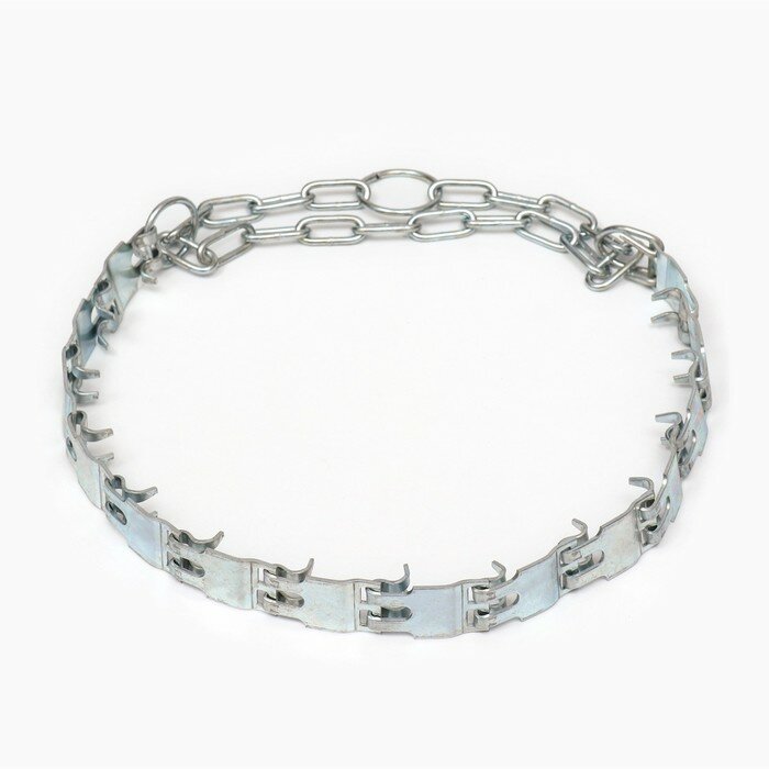 Строгий ошейник, 2.5 см, ОШ 50-65 см, пластинчатый, металл