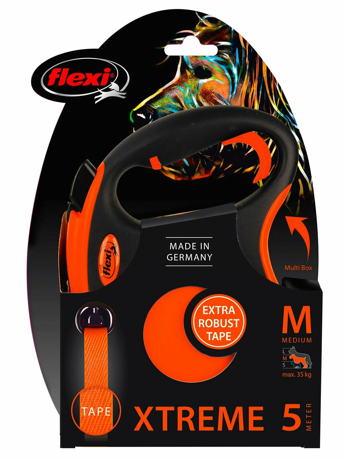 Рулетка Xtreme M (до 35 кг) 5 м лента оранжевая flexi VLT-98034309