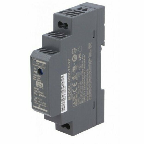 Блок питания MW HDR-15-12 15W 12V 1.25A на дин рейку