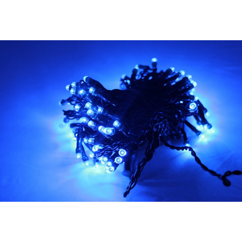 LED-PL-100-10M-240V-B/BG Светодиодная гирлянда фиксинг 10м, IP22, 220V, Синие LED (100 - DIP 5мм)